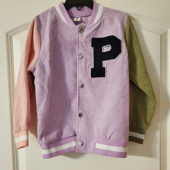 SHEIN | Jackets & Coats | Little Girls Shein Multicolor Varsity ...